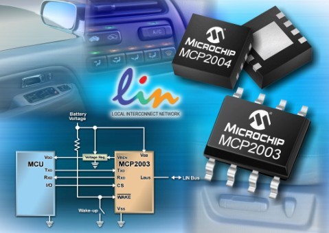 Microchip推出汽车级MCP2003/4独立式LIN收发器 - 微波射频网